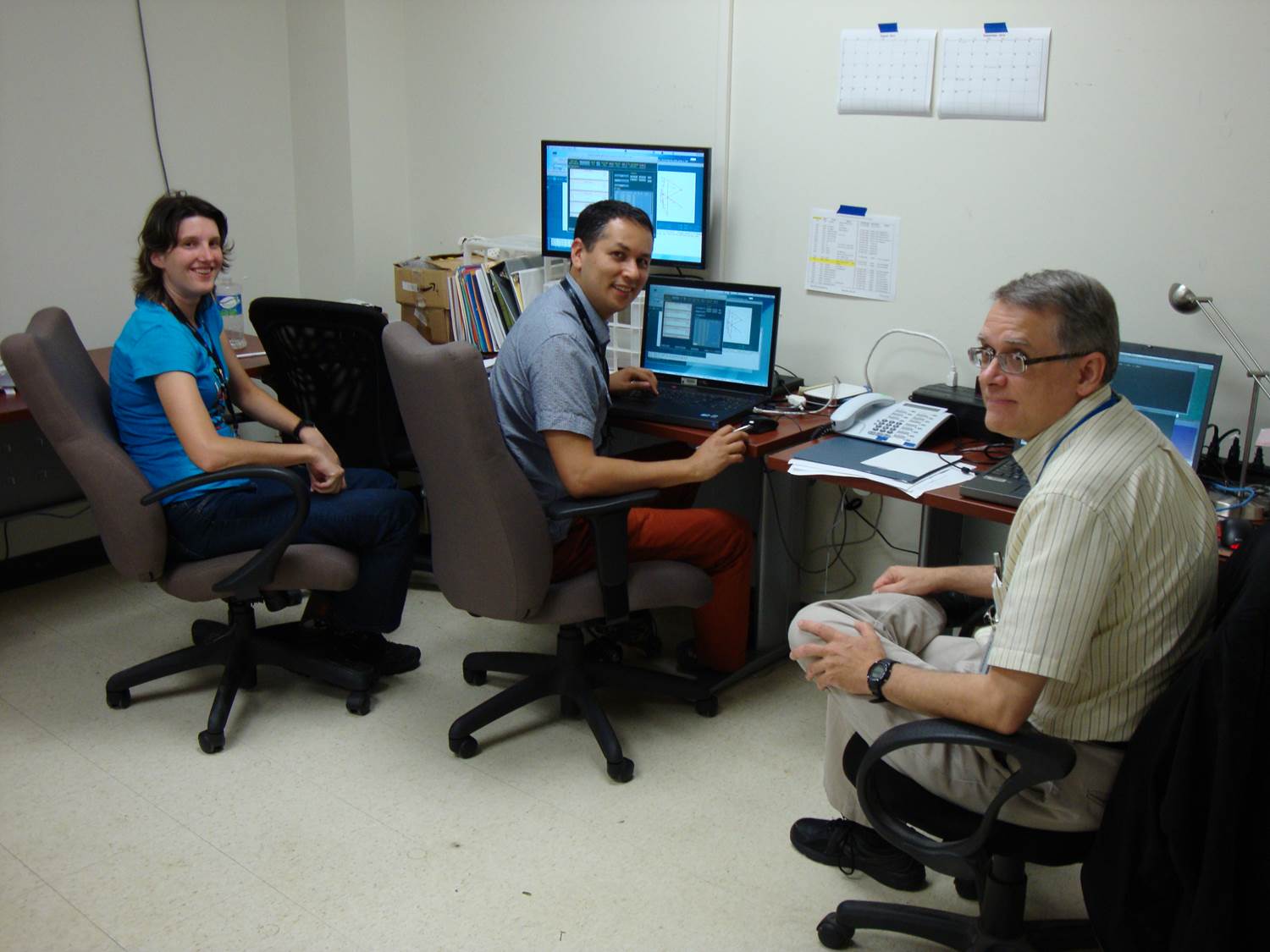 Flight Planners prepare for SciFlt03 (Ana Juracic, Sergio Abarca Fuente ...